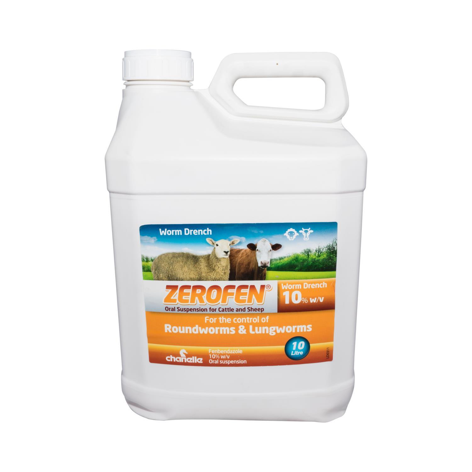 Buy Zerofen 10% Sheep and Cattle Worm Drench 10L from Fane Valley ...