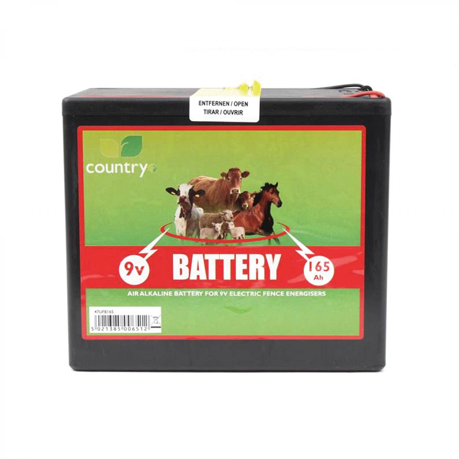 Buy Country Electric Fencer Alkaline Battery 9 Volt 165 Amp Hours from ...