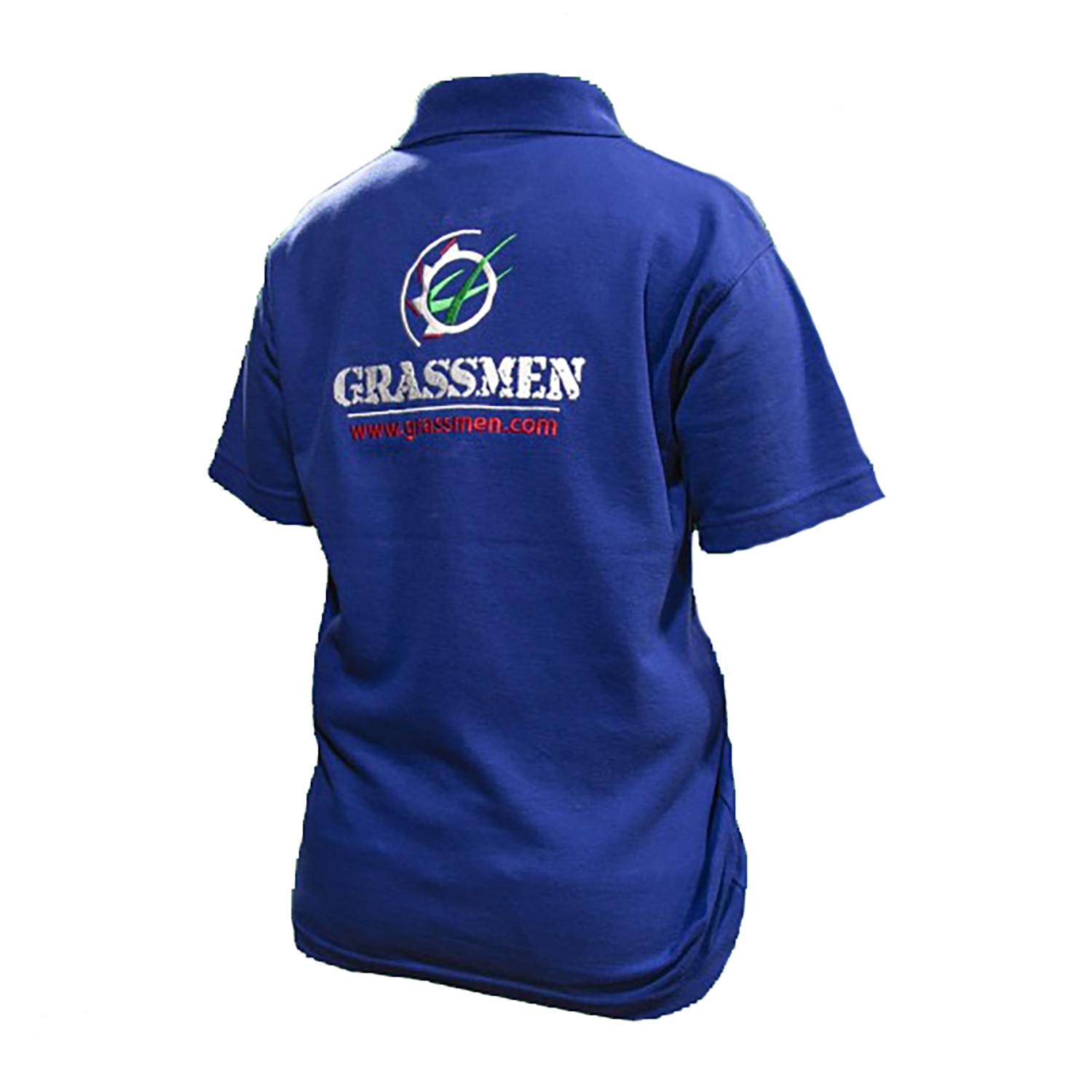 Buy Grassmen Adults Blue Polo Shirt XS from Fane Valley Stores ...