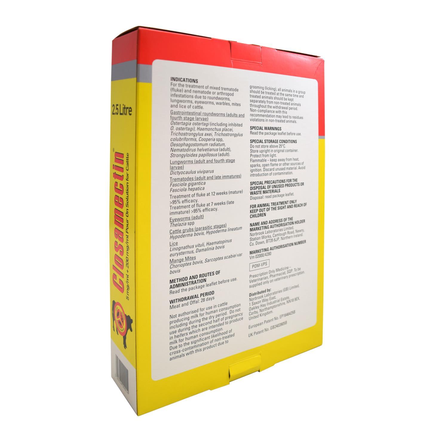 Buy Closamectin Pour On 2.5L from Fane Valley Stores Agricultural Supplies