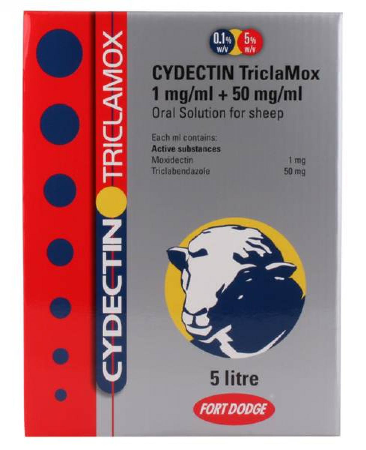 Cydectin Triclamox Sheep Drench 5L