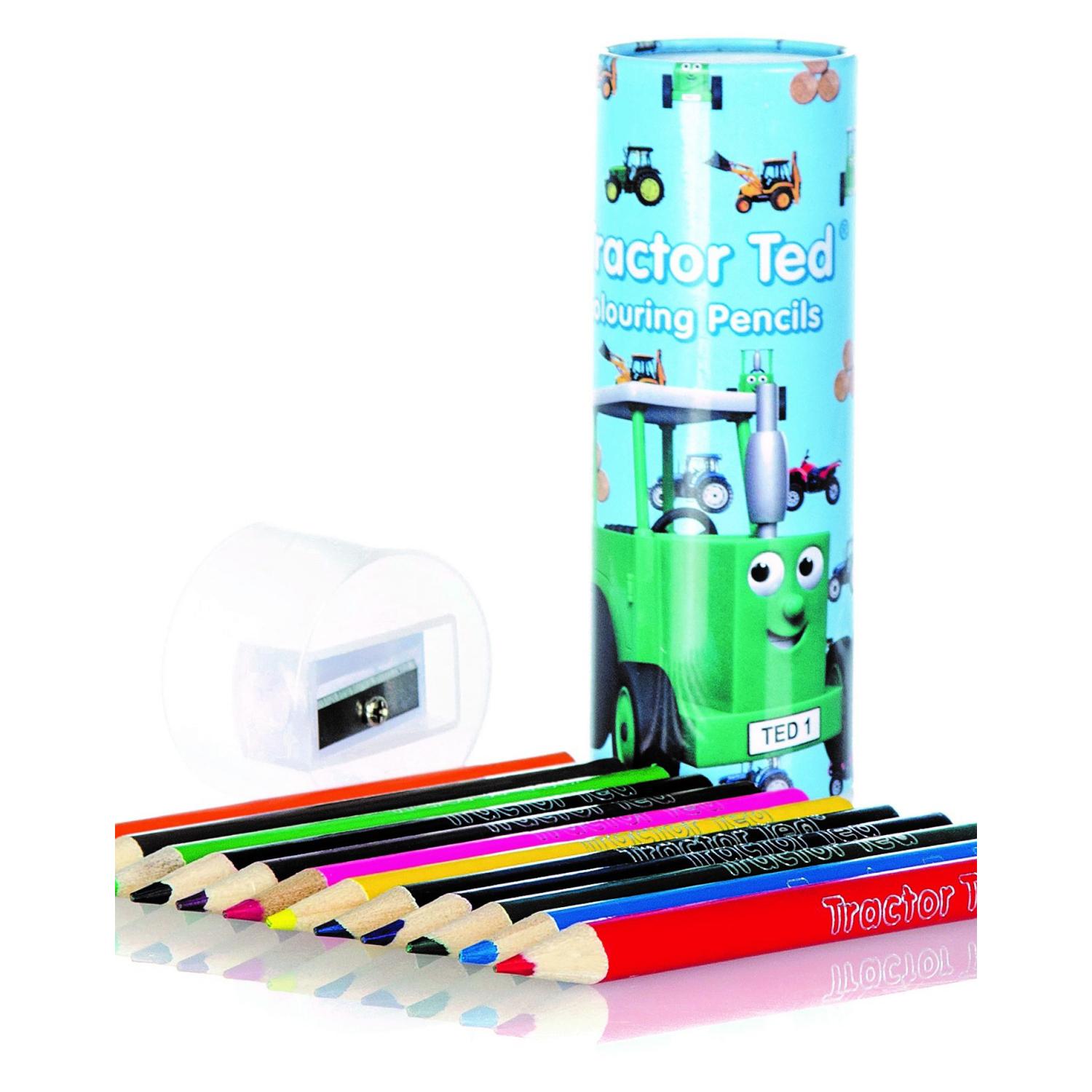 Buy Tractor Ted Mini Pencil Tin with 12 Colouring Pencils from Fane ...