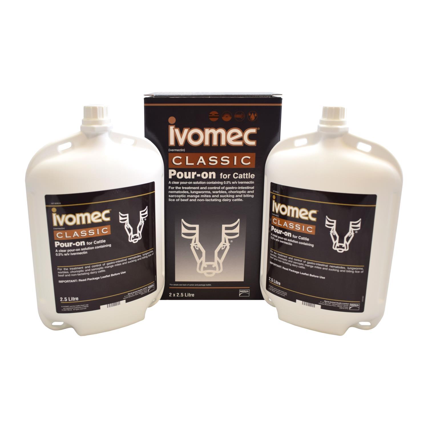 Buy Ivomec Classic Pour On for Cattle 2 x 2.5L from Fane Valley Stores ...