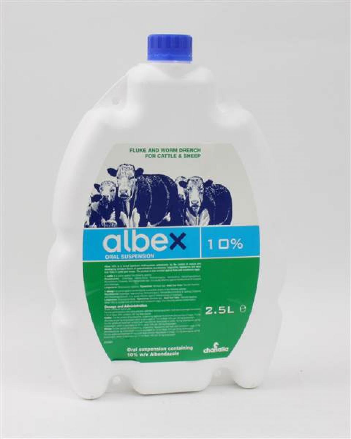 Buy Albex 10% for Cattle - 2.5L Benzimidazole from Fane Valley Stores ...