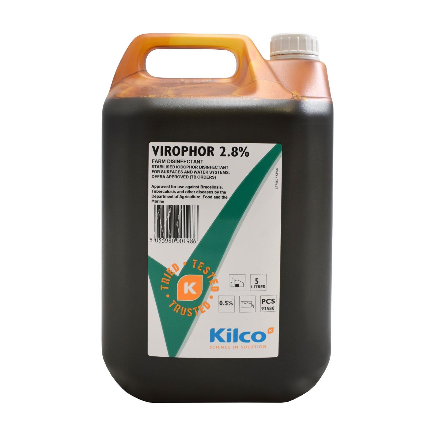 Buy Kilco Virophor 2.8% 5L from Fane Valley Stores Agricultural Supplies