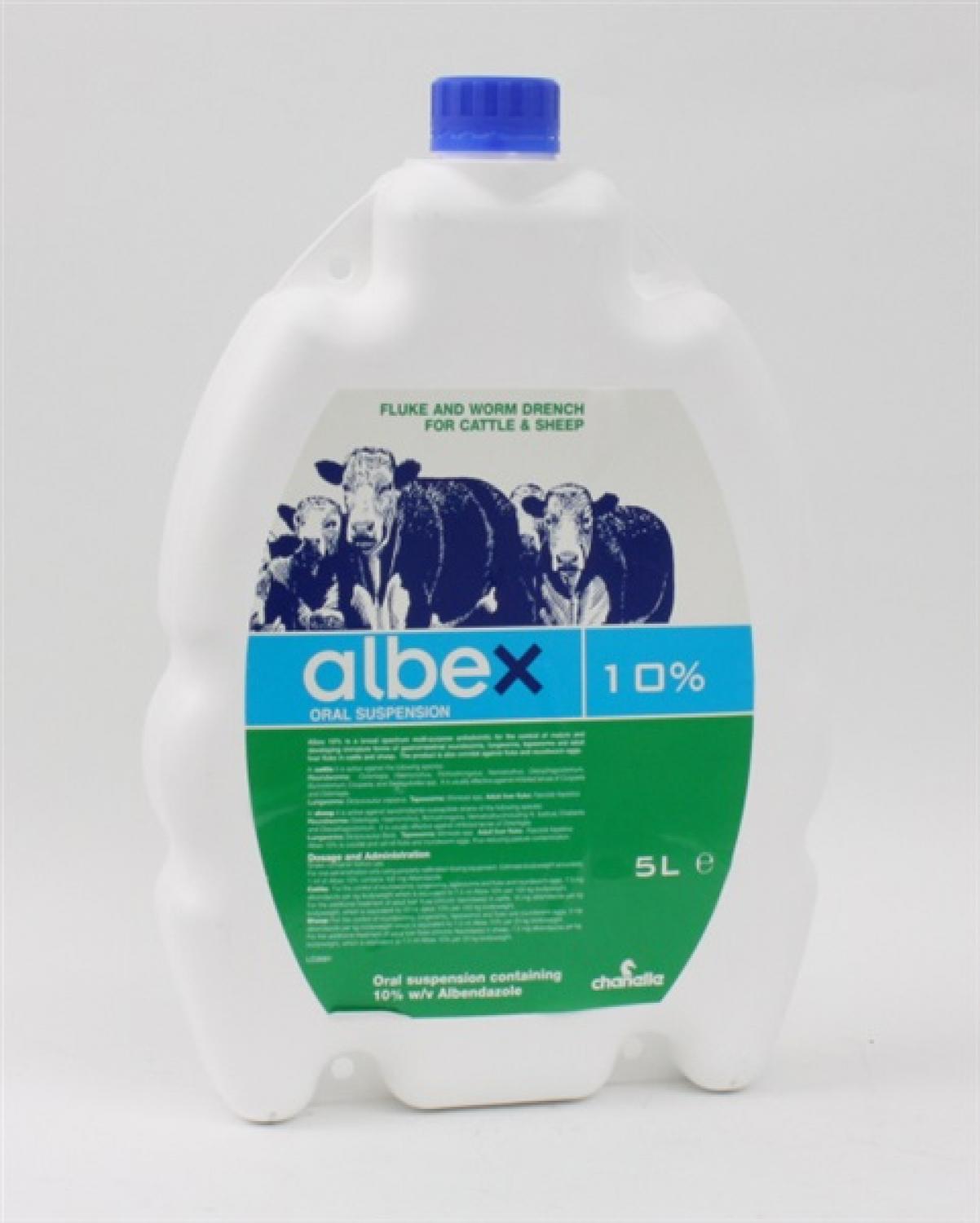 Buy Albex 10% for Cattle - 5L Benzimidazole from Fane Valley Stores ...